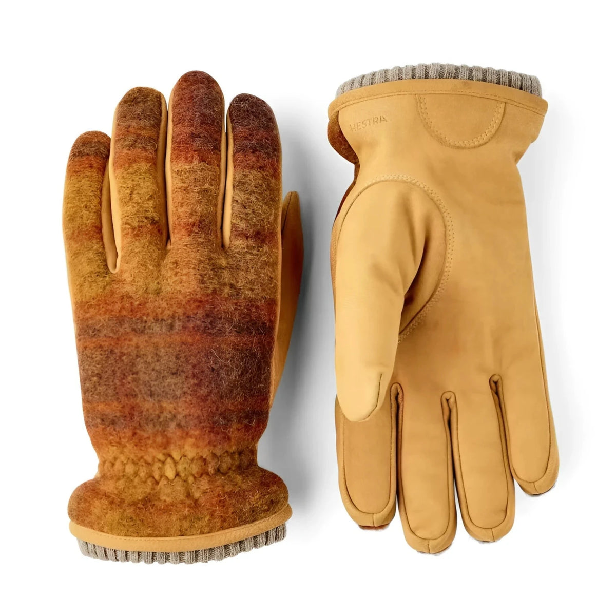 Hestra Noah Glove | Sturdy Nubuck Glove with Patterned Wool Backhand ...